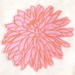 Modern scribble dahlia machine embroidery or appliqué designer ...