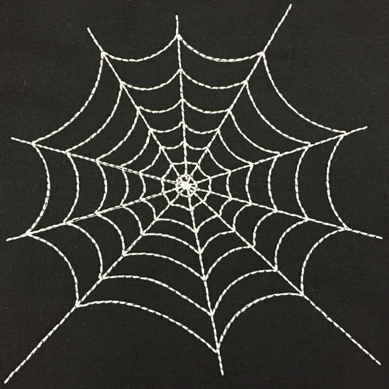 Simple and versatile spider web machine embroidery design in five sizes ...