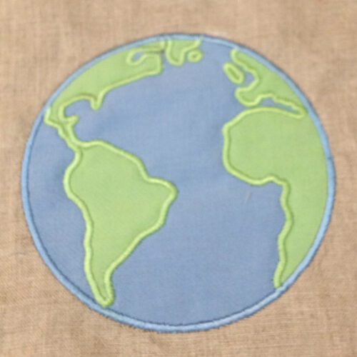 Earth (globe) applique design in three sizes perfect for Earth Day to ...