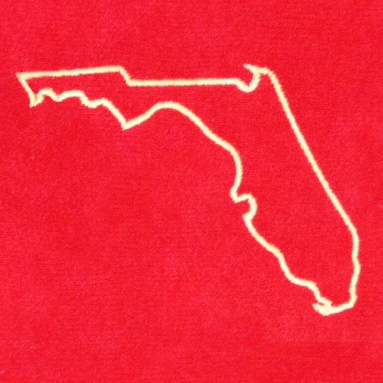 Florida state appliqué and embroidery design. U.S. state appliqué and ...