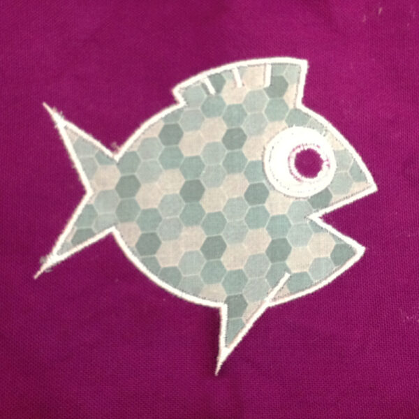 Fun fish machine applique design in three sizes. Whimisical fish ...