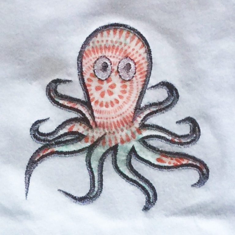 Fun, simple octopus applique design in three sizes. This cute octopus ...