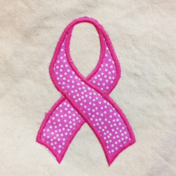 Pink Ribbon Machine Applique Design for Breast Cancer Awareness - 2 ...