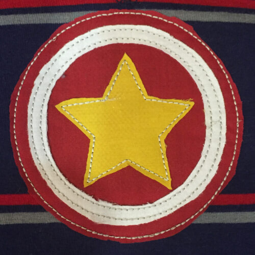 Fun and simple superhero raw edge machine applique design - Machine ...