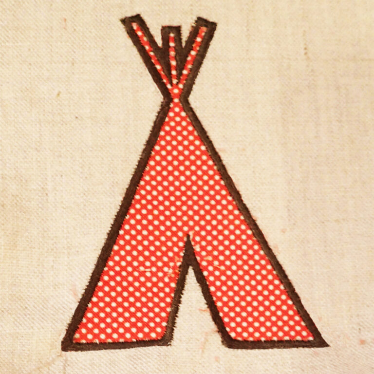 Modern and simple teepee machine appliqué design - Machine Embroidery Geek