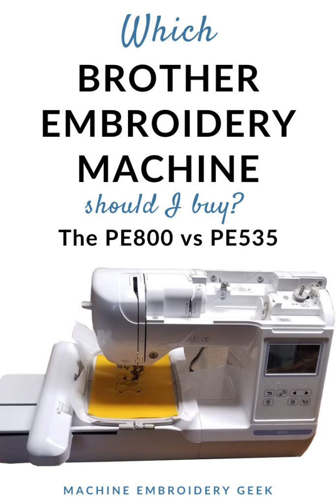 PE535 vs PE800 Brother embroidery machine