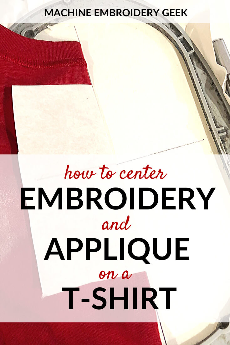 How to center machine embroidery designs on a t-shirt