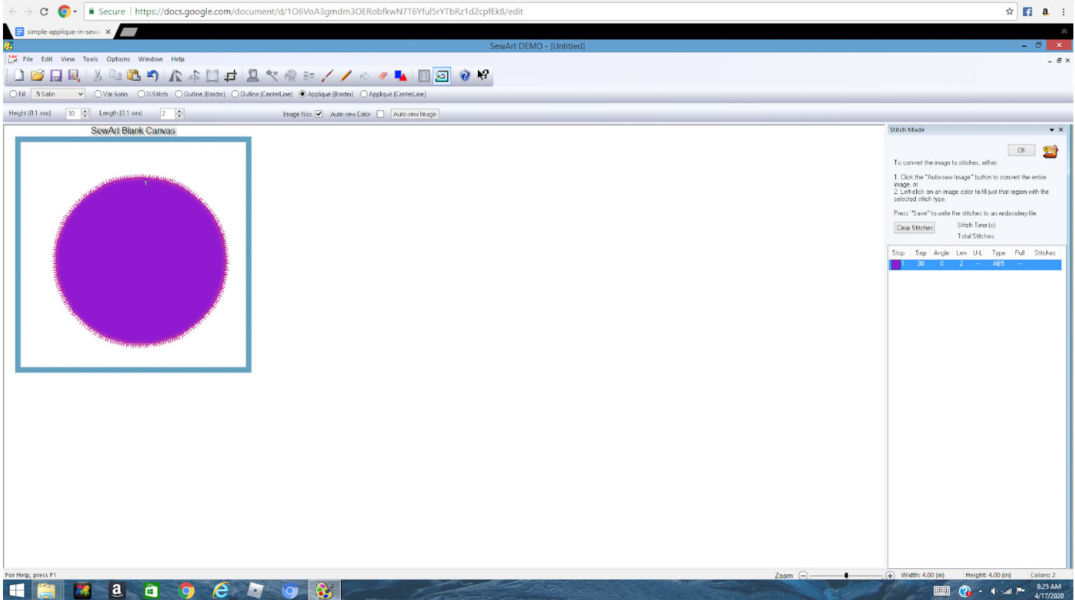 How to digitize an appliqué design using SewArt Digitizing Software