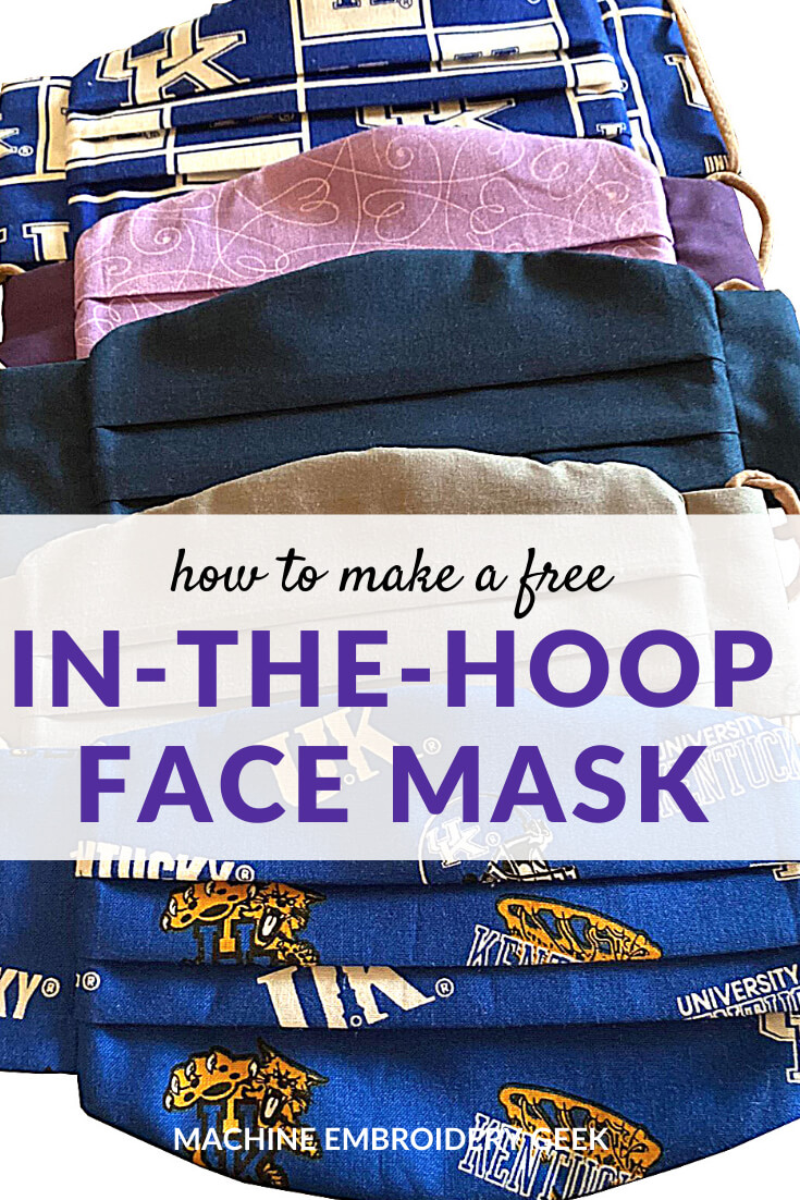 How to make an in-the-hoop face mask - Machine Embroidery Geek