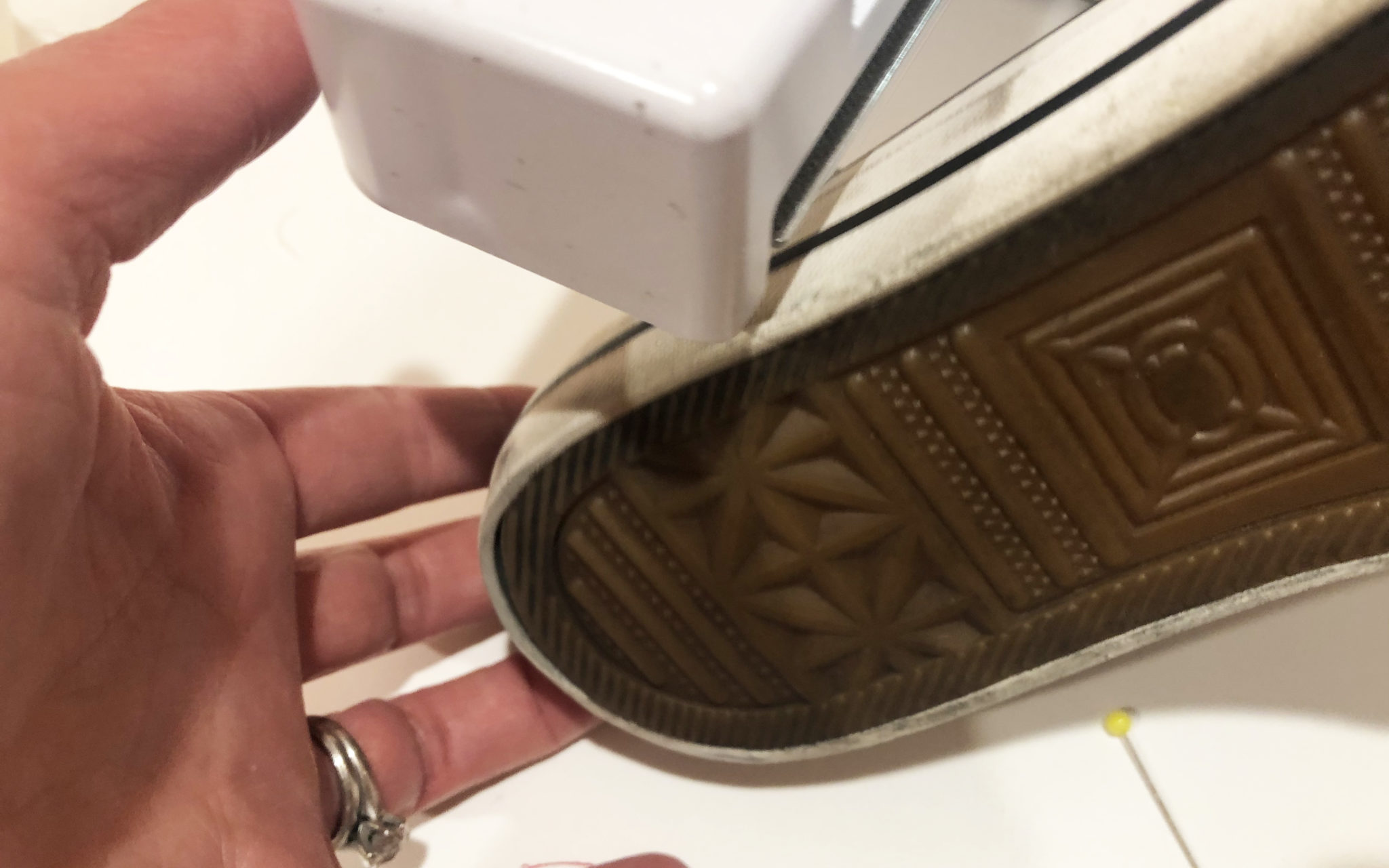 How to monogram sneakers on a embroidery machine