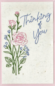 How to embroider on paper cards - Machine Embroidery Geek