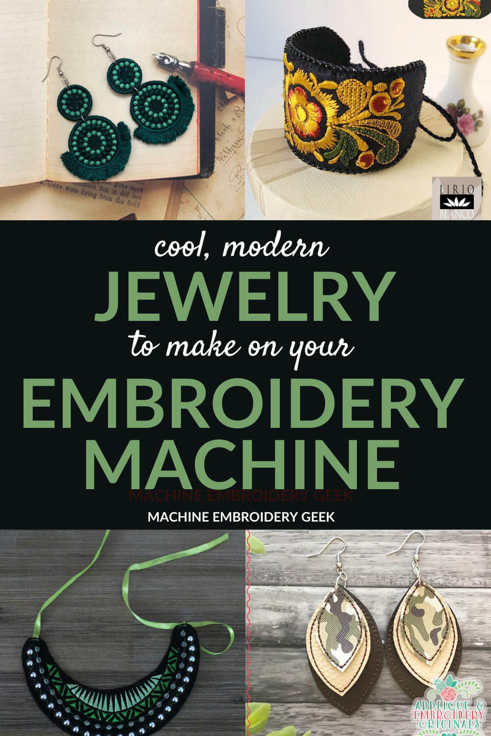 Machine embroidery jewelry designs that you will actually want to make