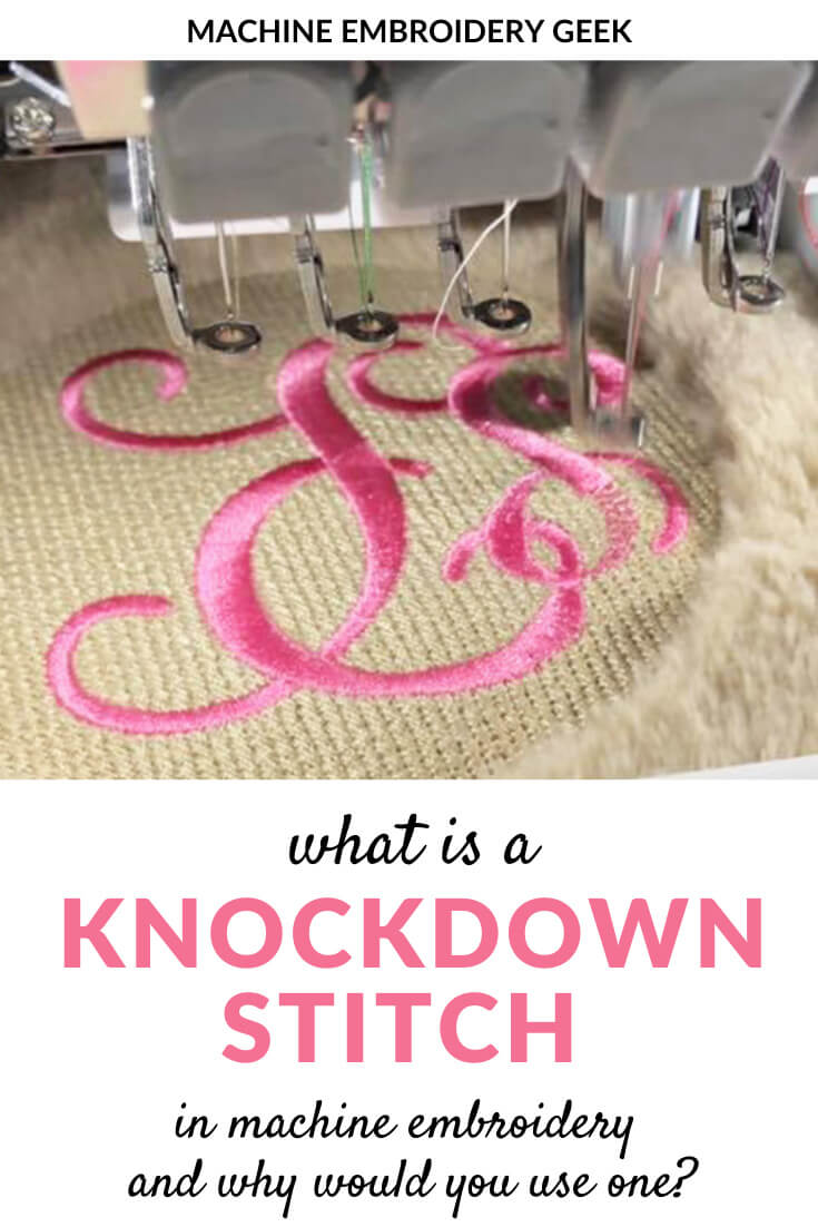What is a knockdown stitch? - Machine Embroidery Geek