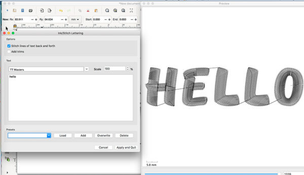 Ink/Stitch: a free embroidery digitizing program