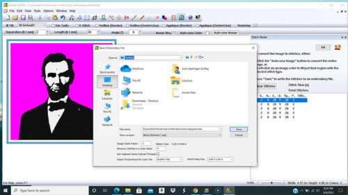 How to convert an image to an embroidery file for free
