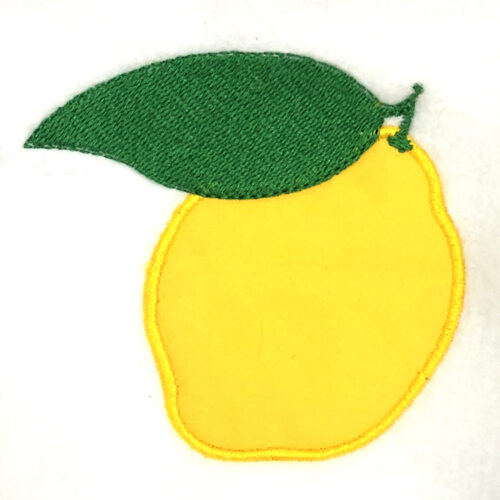 Lemon appliqué design - Machine Embroidery Geek