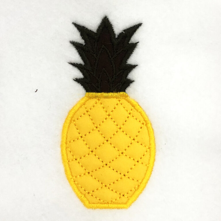 Pineapple appliqué design - Machine Embroidery Geek