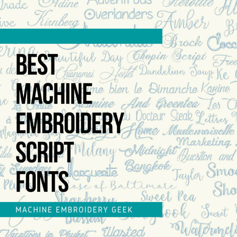 Best machine embroidery script fonts - Machine Embroidery Geek