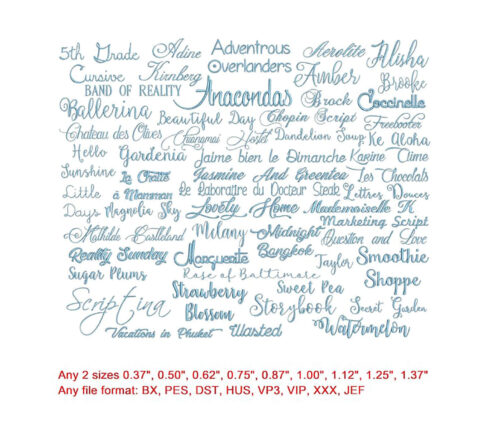 Best machine embroidery script fonts - Machine Embroidery Geek