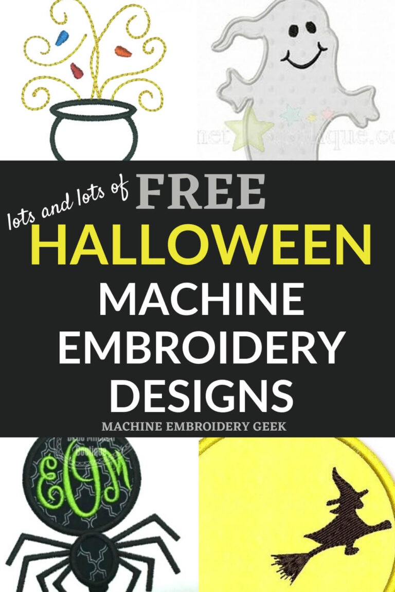 Free Halloween embroidery designs - Machine Embroidery Geek