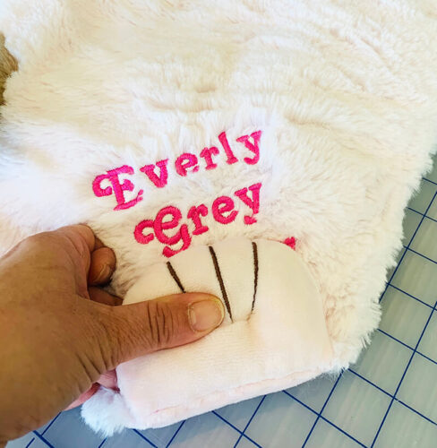 Machine embroidery on faux fur - Machine Embroidery Geek