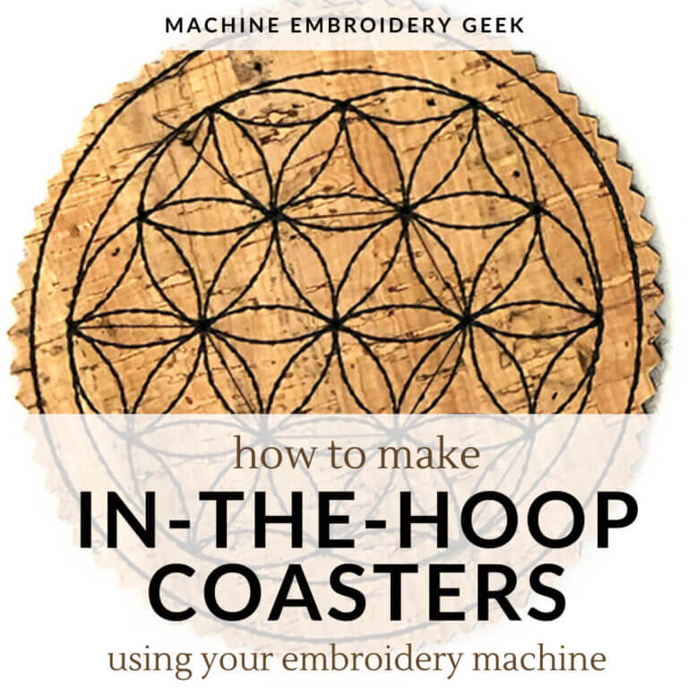 How to make in-the-hoop coasters - Machine Embroidery Geek