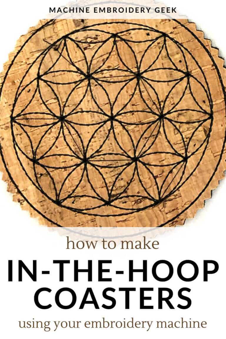 How to make in-the-hoop coasters - Machine Embroidery Geek