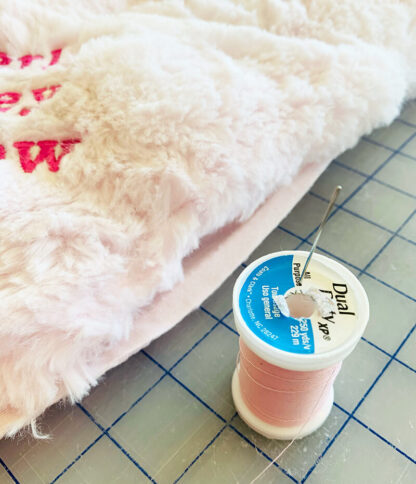 Machine embroidery on faux fur - Machine Embroidery Geek
