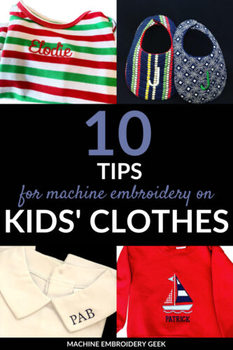 Machine embroidery on children's clothes - tips for the beginner