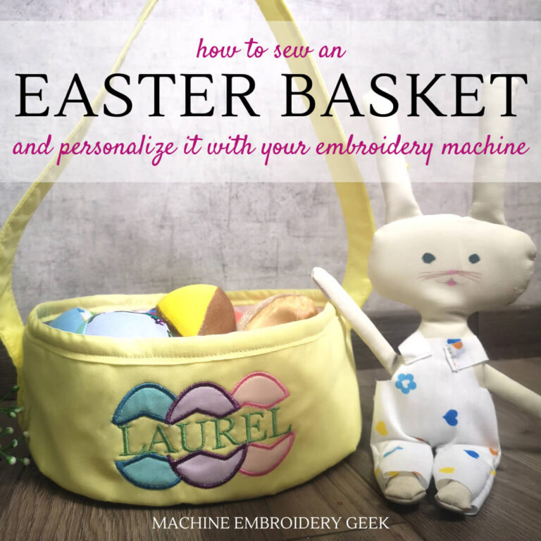 How to sew an Easter basket and personalized it with an appliqué