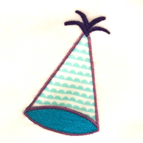 Birthday Party Hat Appliqué Design - Machine Embroidery Geek