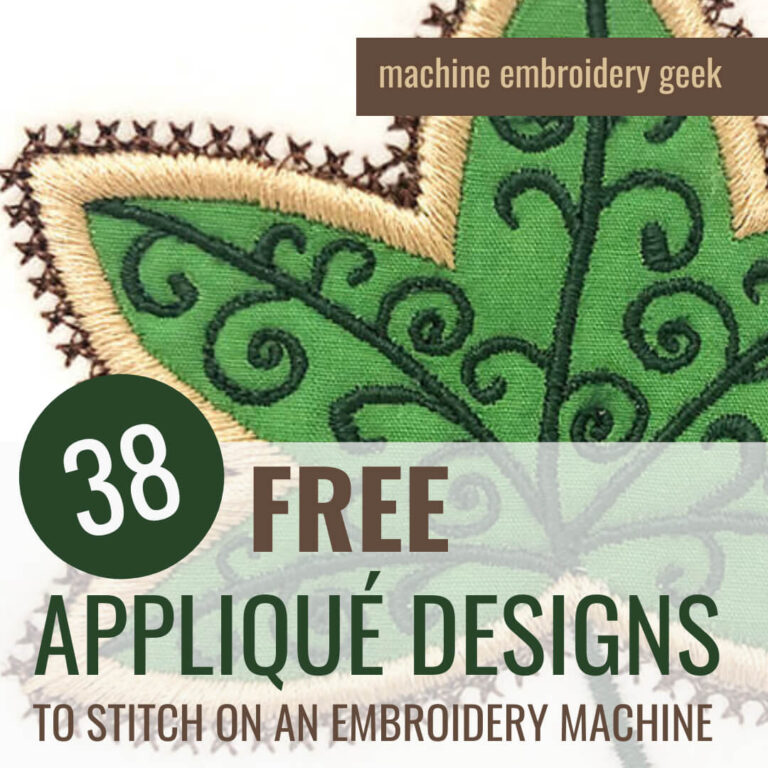38 free appliqué designs to stitch on your embroidery machine - Machine ...