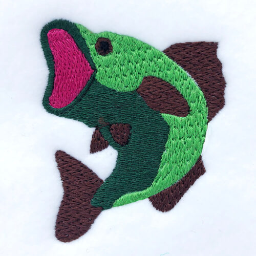 Big mouth bass embroidery design - Machine Embroidery Geek