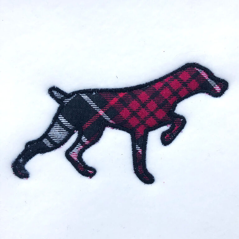 Hunting dog appliqué design - Machine Embroidery Geek