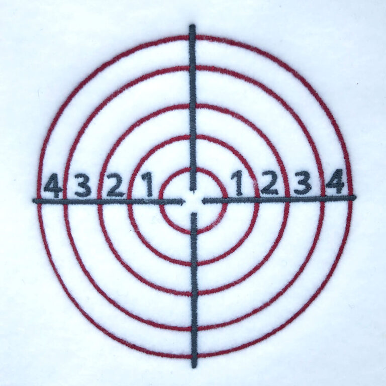 Hunting target embroidery design - Machine Embroidery Geek