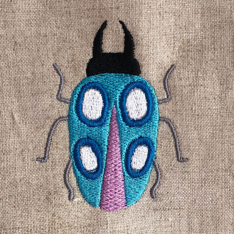 Modern insects embroidery design set - Machine Embroidery Geek