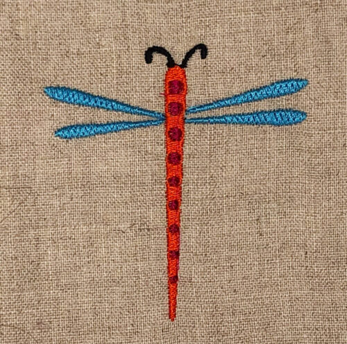 Simple dragonfly embroidery design - Machine Embroidery Geek