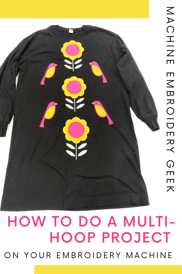 How to do a machine embroidery multi-hoop project