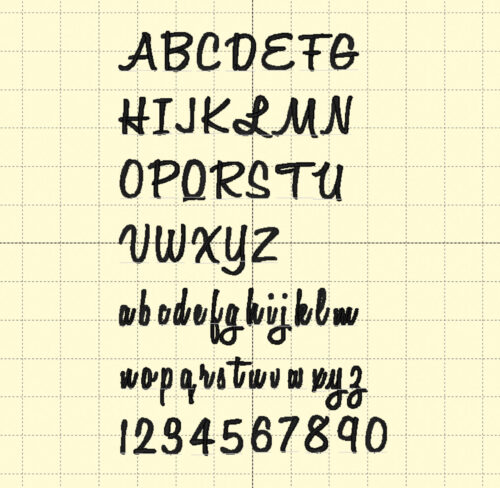 Adelaide script machine embroidery font