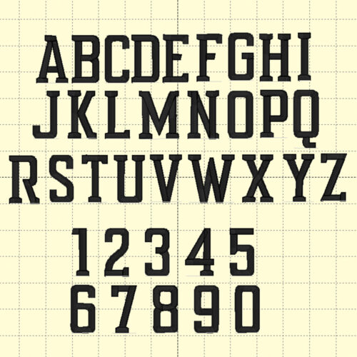 Sporty Scott Drew machine embroidery font