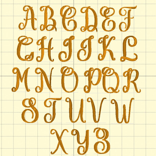 College girl monogram machine embroidery font