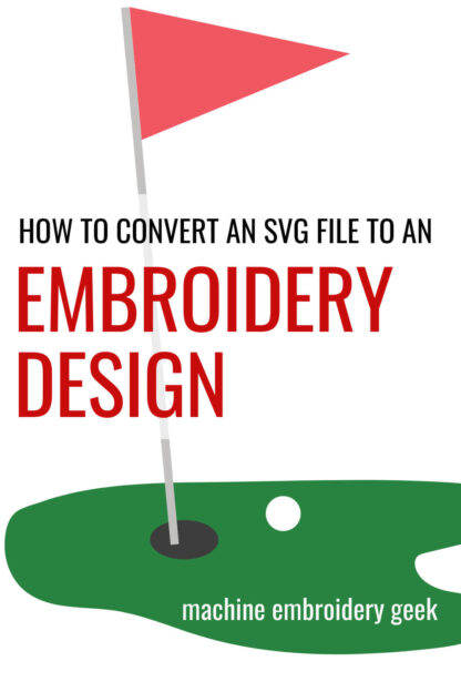 How to convert an SVG file to an embroidery design