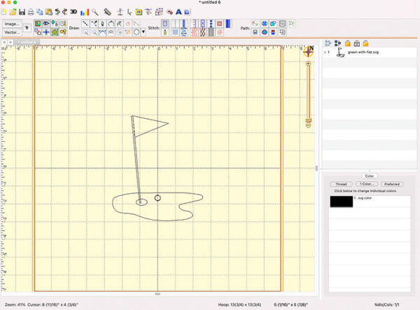 How to convert an SVG file to an embroidery design