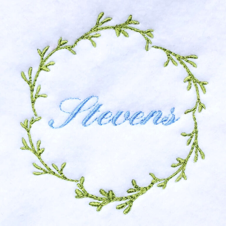 Modern monogram frame embroidery design set