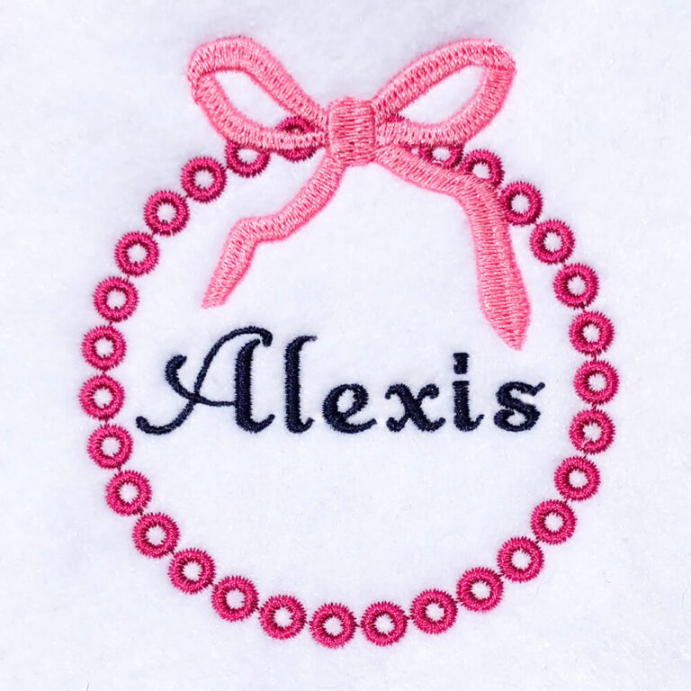 Modern monogram frame embroidery design set