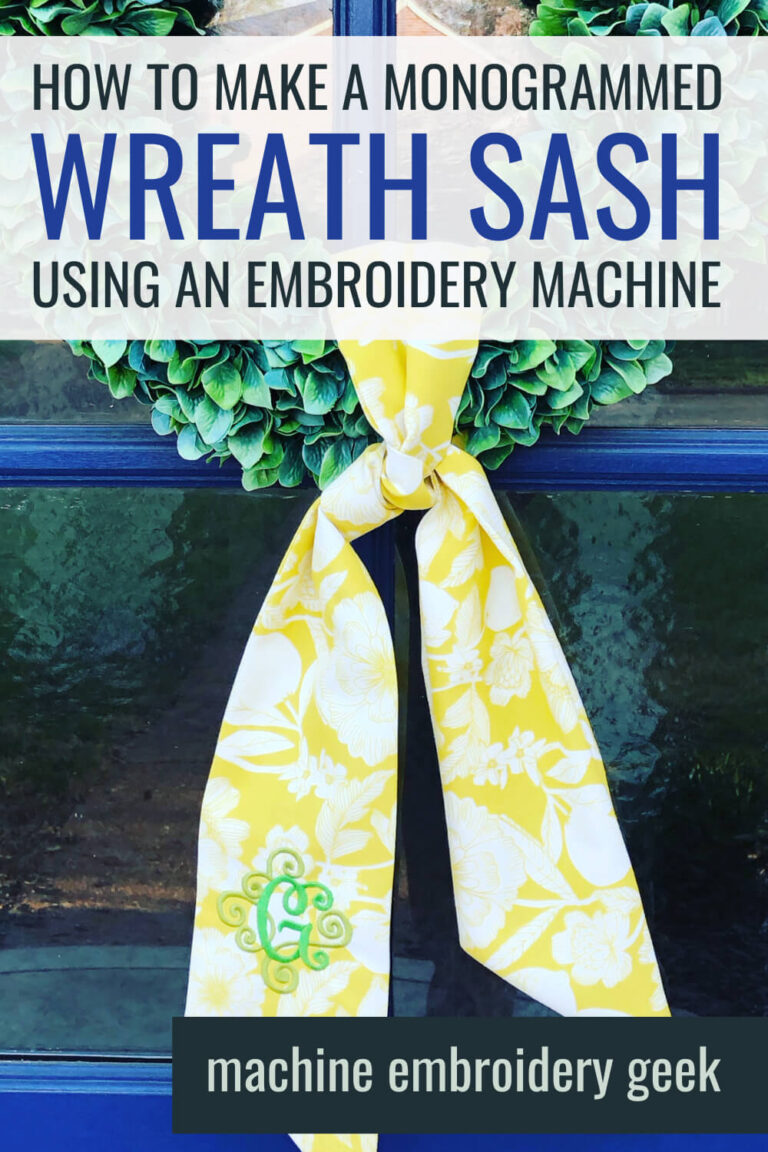 How to make a monogrammed wreath sash