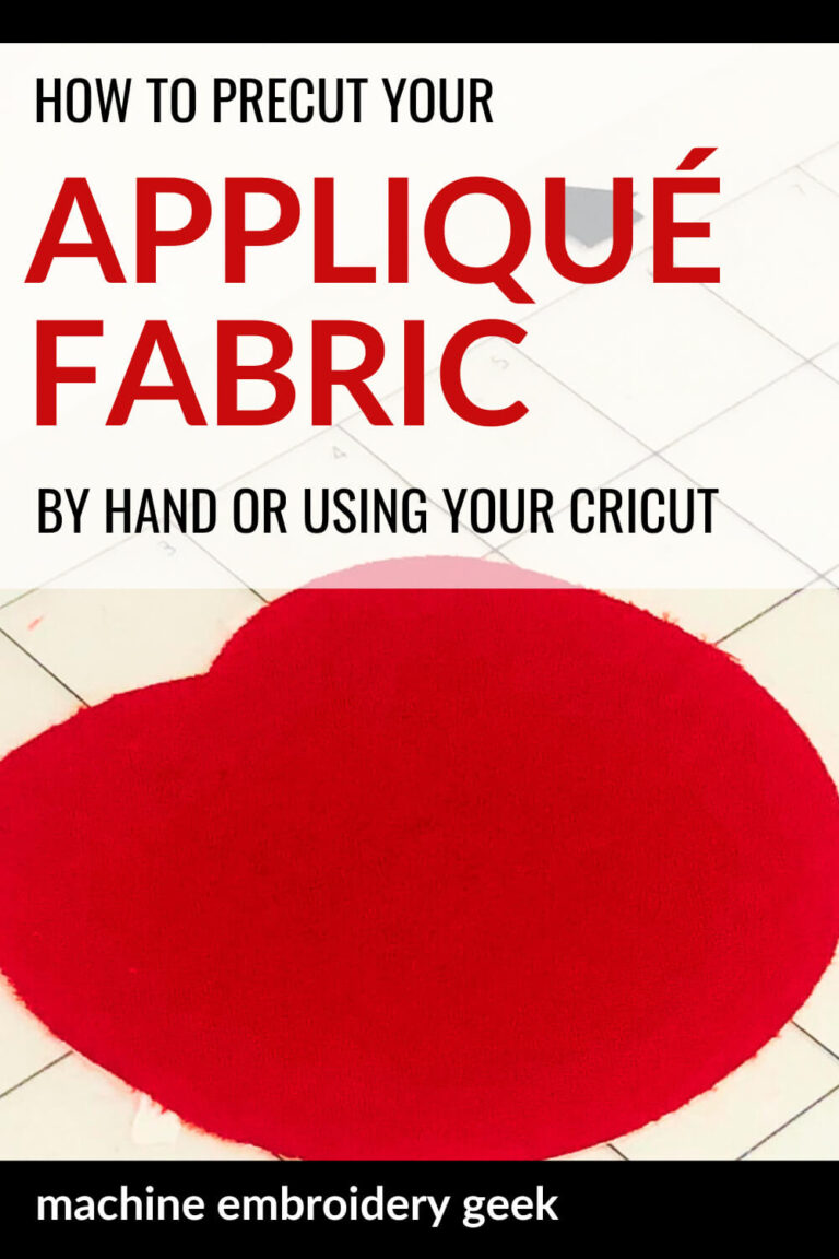 How to precut appliqué fabric for machine embroidery