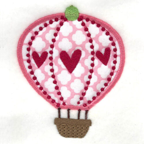 Hot air balloon appliqué design - Machine Embroidery Geek