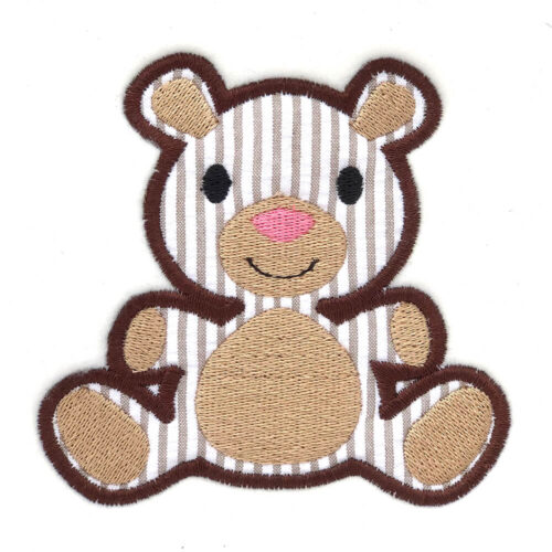 Teddy bear appliqué design - Machine Embroidery Geek