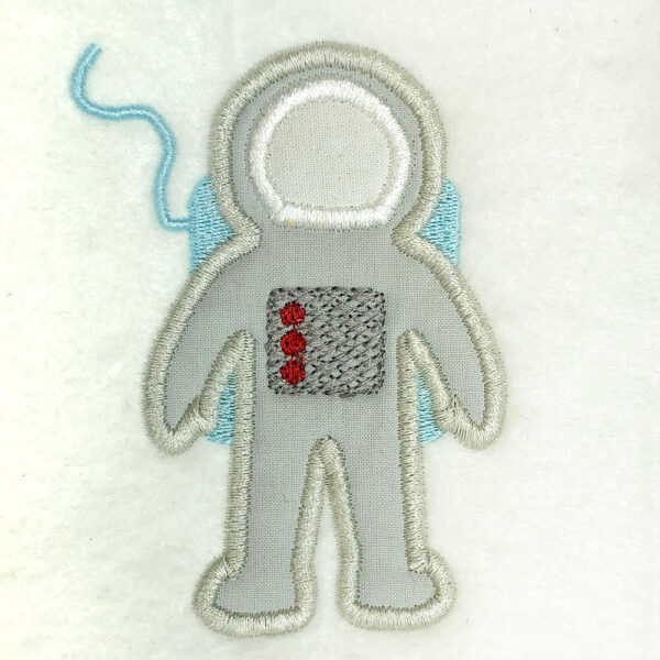Astronaut appliqué design - Machine Embroidery Geek